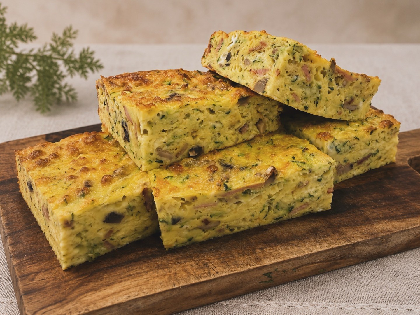 Zucchini and Bacon Slice – What Baba Cooked